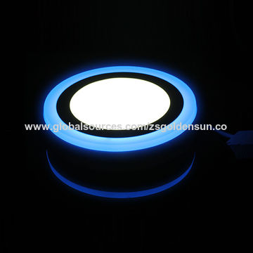 China Smart LED Doulble Color Panel Light Round Shape Blue &White 24W ...