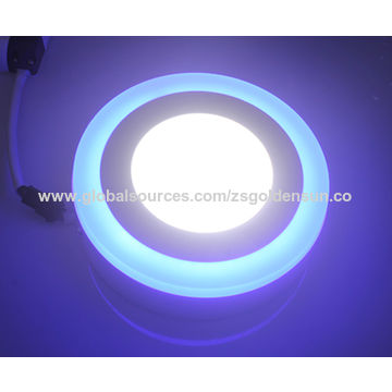 China Smart LED Doulble Color Panel Light Round Shape Blue &White 24W ...