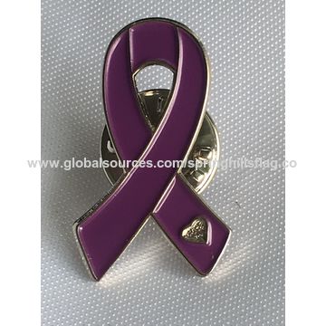 China Red ribbon Aids/HIV awareness Lapel Pins on Global Sources