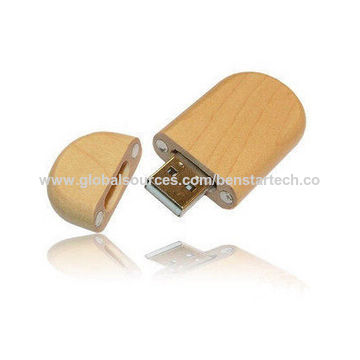 China Mini oval bamboo USB flash drive,wooden USB flash drive,wood usb ...