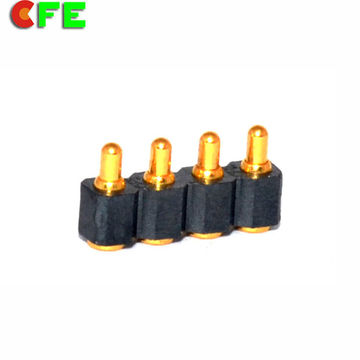 China 4pin spring pin connector, gold-plated, with 2.54mm pitch on ...