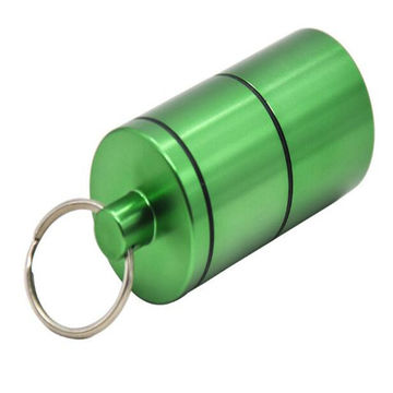 China Amazon hot sale waterproof capsule shape mini pill box keychain ...