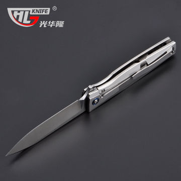 China CPM S35Vn Steel Pocket Knife with Titanium Alloy Handle Folding ...