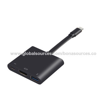 China USB Type C male to 4k HDMI +USB3.0+ Type C PD female Hub on ...