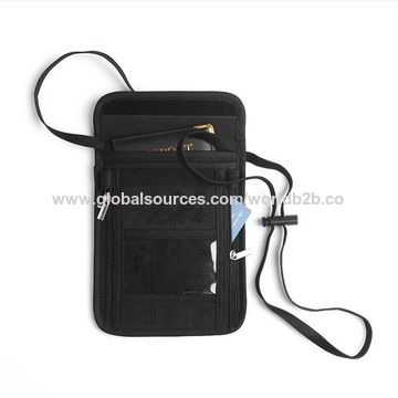 China RFID-Blocking Neck Stash Anti Theft Hidden Wallet Passport Cover ...