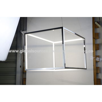 China LED modern geometry lamp linear light square pendant lamp led ...