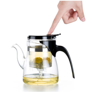 China 600ML New Design Office Glass Tea Pots with Infuser for Leaf Tea ...