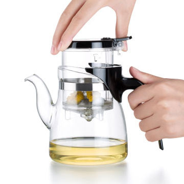China 600ML New Design Office Glass Tea Pots with Infuser for Leaf Tea ...