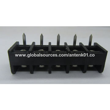 China 9.5mm PCB Barrier Terminal Block Black with CAP on Global Sources ...