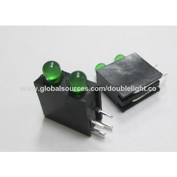 China LED Holders 3mm with DIP Round (Green Diffused) 30mcd Bi-color ...