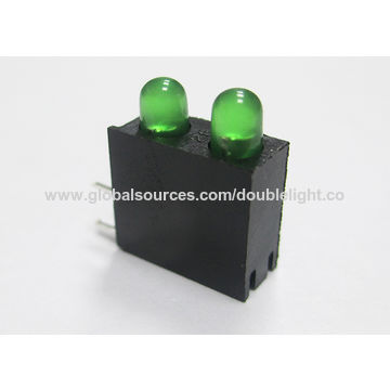 China LED Holders 3mm with DIP Round (Green Diffused) 30mcd Bi-color ...