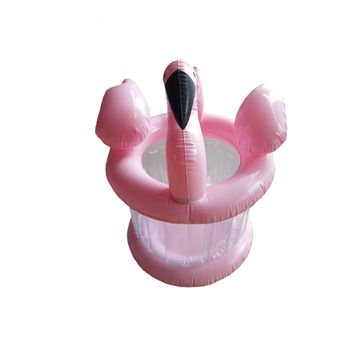 China Pink flamingo inflatable ice cooler pool float, inflatable ice ...