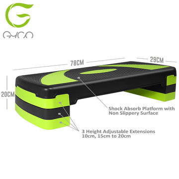 China Fitness aerobic step Plastic stepper with adjustable step on ...