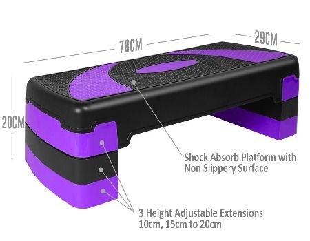 China Fitness aerobic step Plastic stepper with adjustable step on ...