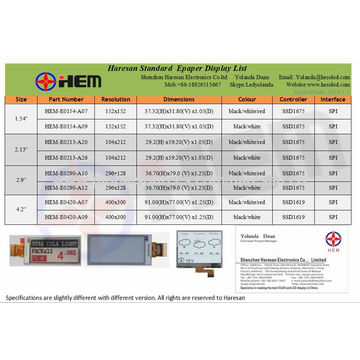 China 2.9inch EInk display Epaper - SPI Interface on Global Sources,EPD ...