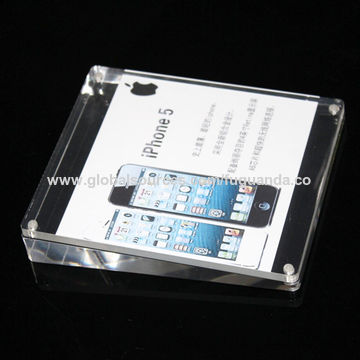 China Customize acrylic sign holder magnetic table sign holder card ...