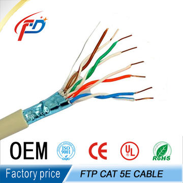 China FTP Cat5E Lan Cable 4Pair 24Awg indoor/ outdoor Cat5E Solid ...