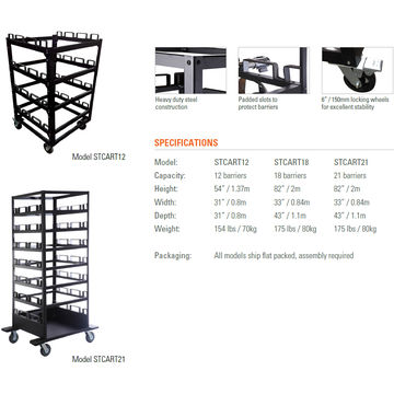 China MOVE & STORE MULTIPLE BARRIERS Storage Cart for the Crowd Control ...