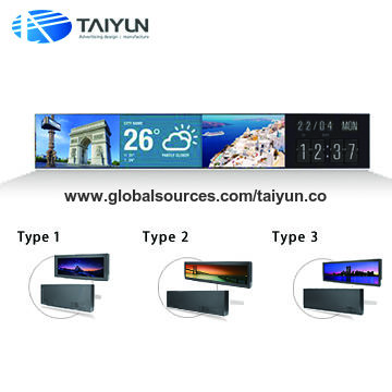 China 36.8" Ultra Wide Bar LCD Stretched Display Advertising LCD on ...