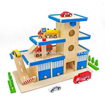 China Wooden toy garage set for children W04B032 on Global Sources,Toy ...