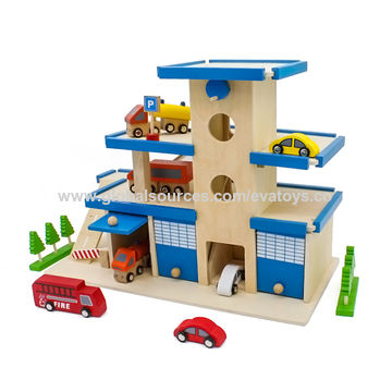 China Wooden toy garage set for children W04B032 on Global Sources,Toy ...