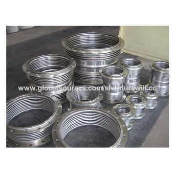 China Metal hose bellow with drilled flange, vacuum corrugated bellow ...