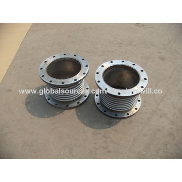 China Metal hose bellow with drilled flange, vacuum corrugated bellow ...