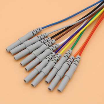 China EEG/AEEG/VEEG cable Din 1.5mm female plug and Gold-plated copper ...