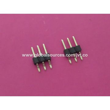 China 2.54mm Pitch Electronics Connectors SMD Gold Flash Pin Header ...