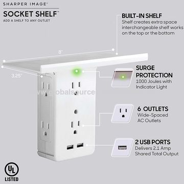 China Wall Outlet Shelf Holder Charging Socket Power Perch Organizer on ...