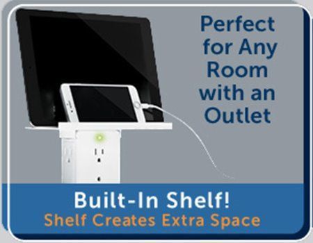 China Wall Outlet Shelf Holder Charging Socket Power Perch Organizer on ...