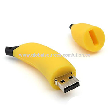 China High speed fruit shape usb flash drive PVC banana usb flash disk ...