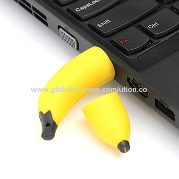 China High speed fruit shape usb flash drive PVC banana usb flash disk ...
