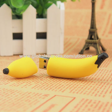 China High speed fruit shape usb flash drive PVC banana usb flash disk ...