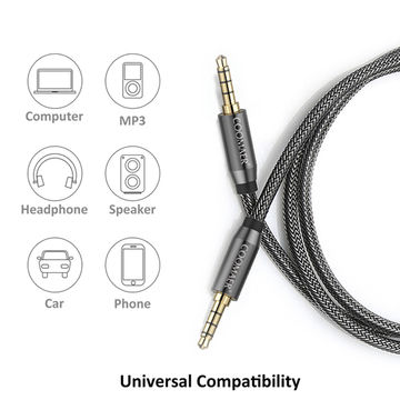 China 3.5mm Male to Male Audio Cable 4 Pole Stereo Aux Cable/Auxiliary ...
