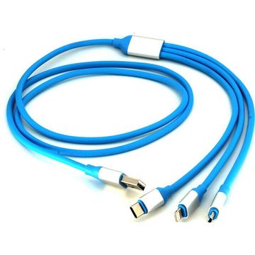 China 2-in-1 USB cable metal aluminium shells special zip fastener ...