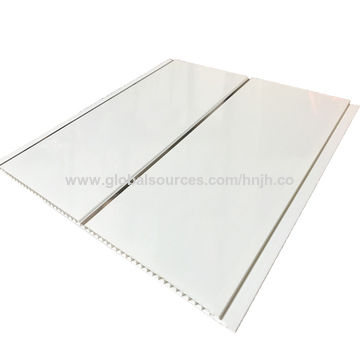 China250mm white color middle groove silver line PVC ceiling tiles ...