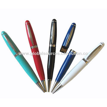 China USB Pen drive with pen design Supports USB 2.0 Interface and Free ...