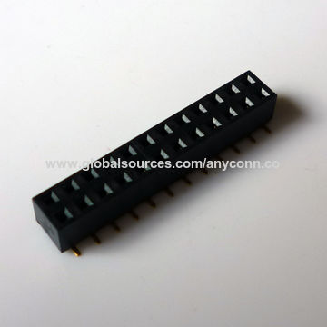 China 2.54mm Pitch 90-degree SMT Female Headers with Pickup Cap and Pegs on Global Sources ...