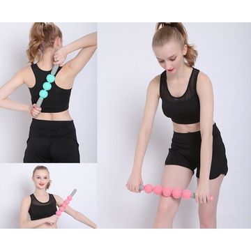 China Three Balls Roller Yoga Fascia Stick Body Relax Tool Muscle ...