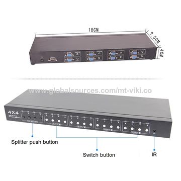 China MT-ViKI VGA matrix switch 4 in 4 out Engineer quality 3D 4K 4x4 ...