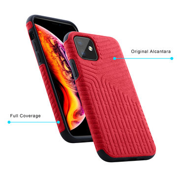 China For iPhone 11 Luxury Official Genuine Suede Leather Case on ...