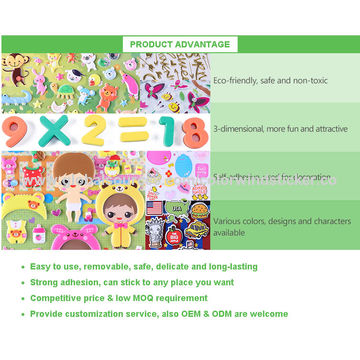 China 3D hot selling Self-adhesive Puffy Foam PVC Sticker with high ...