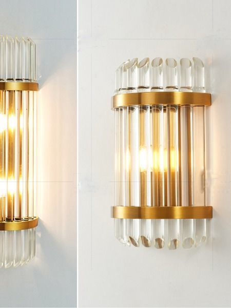 Modern wall light brass E14 wall light bulbs types, wall light brass ...