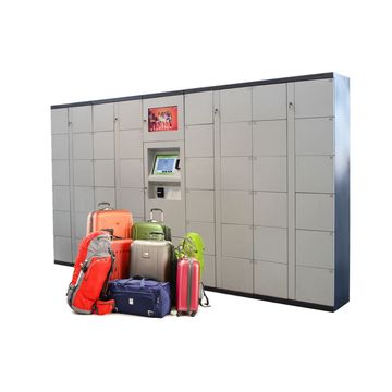 China Digital display automated parcel locker with barcode scanner on ...