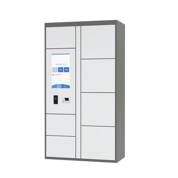 China Digital display automated parcel locker with barcode scanner on ...