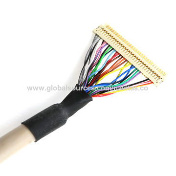 Taiwan 34 pin FCI 30 pin DVI JAE Connector LVDS Cable OEM on Global Sources