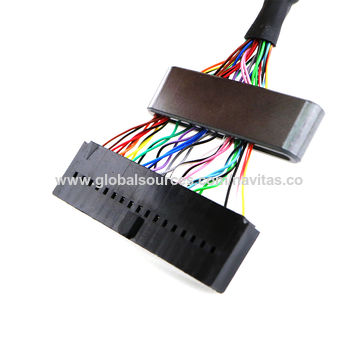 Taiwan 34 pin FCI 30 pin DVI JAE Connector LVDS Cable OEM on Global Sources
