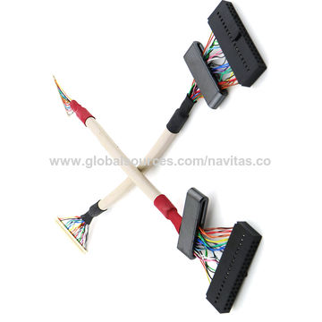 Taiwan 34 pin FCI 30 pin DVI JAE Connector LVDS Cable OEM on Global Sources