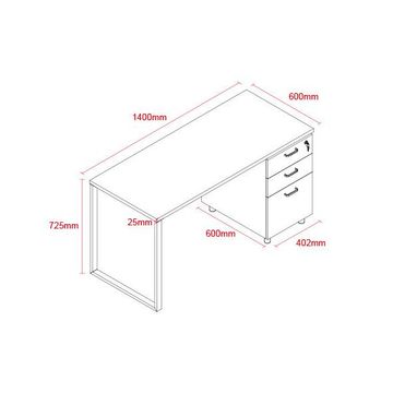 China MDF study desk with cabinet, white colors, used in living room on ...